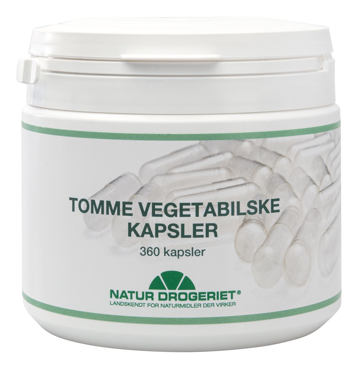 Kjøp Natur-Drogeriet Tomme Vegetabilske kapsler, 360 kaps. - Med24.no
