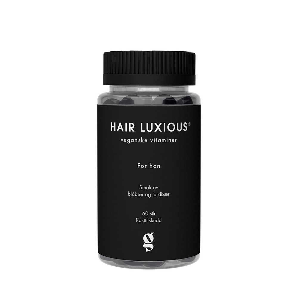 Good For Me Hair Luxious for han gummies blåbær&jordbær I Med24.no