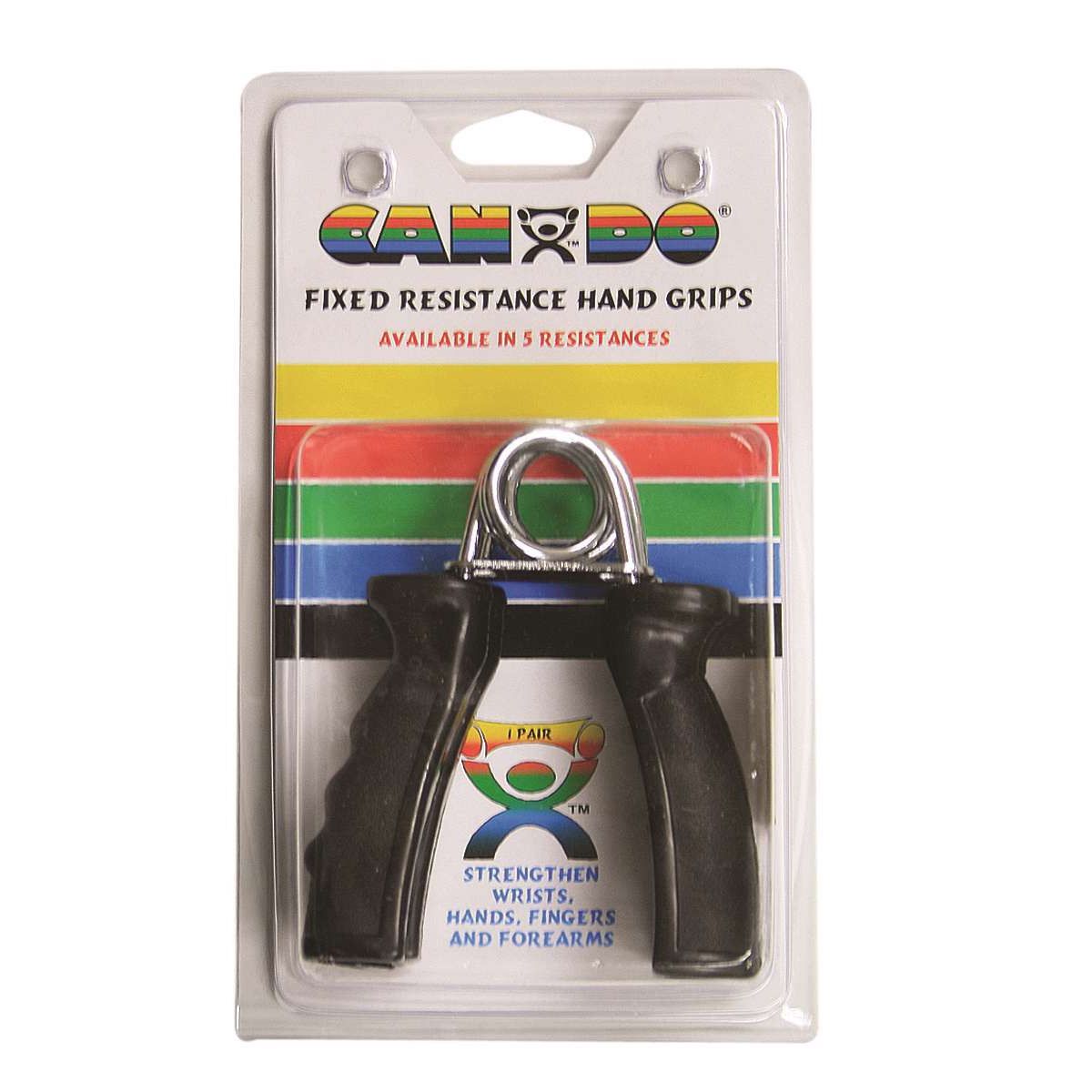 Can Do Hand Grips Sort Hard - 2 stk | Med24.no