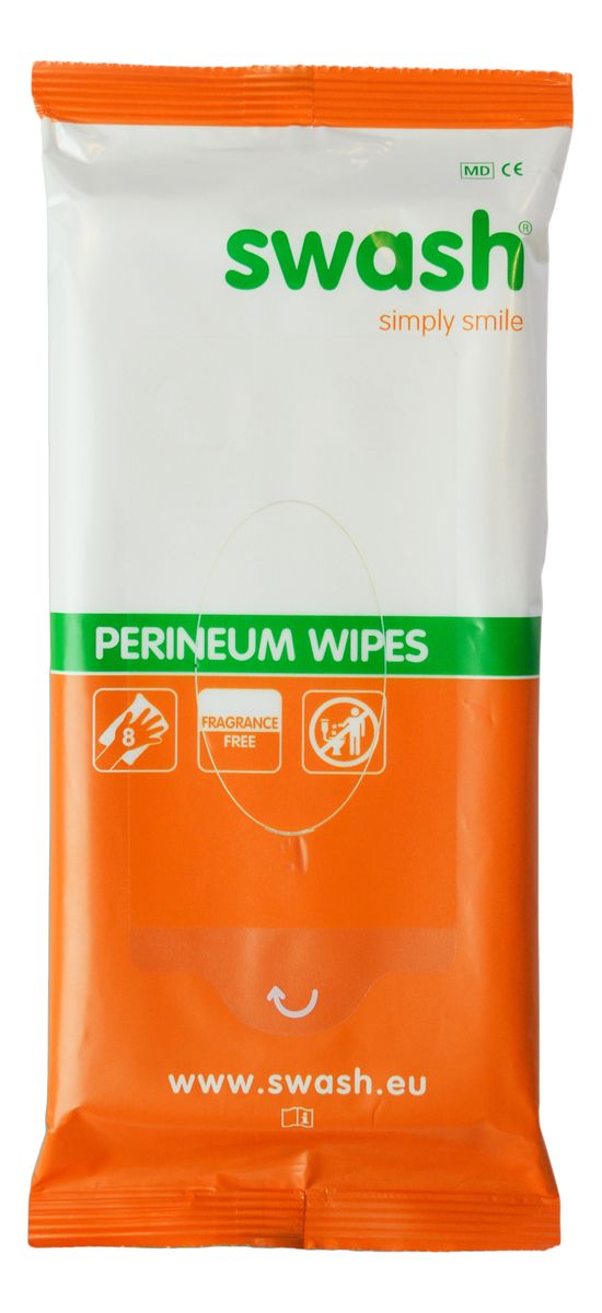 Kjøp Swash Perineum Wipes 20 x 25 cm, u. duft, 8 stk. hos Med24.no