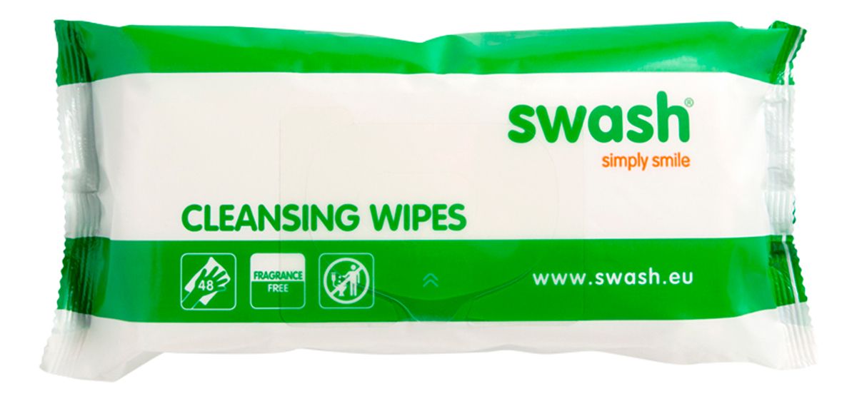 Kjøp Swash Cleansing Wipes u. duft, 48 stk. hos Med24.no