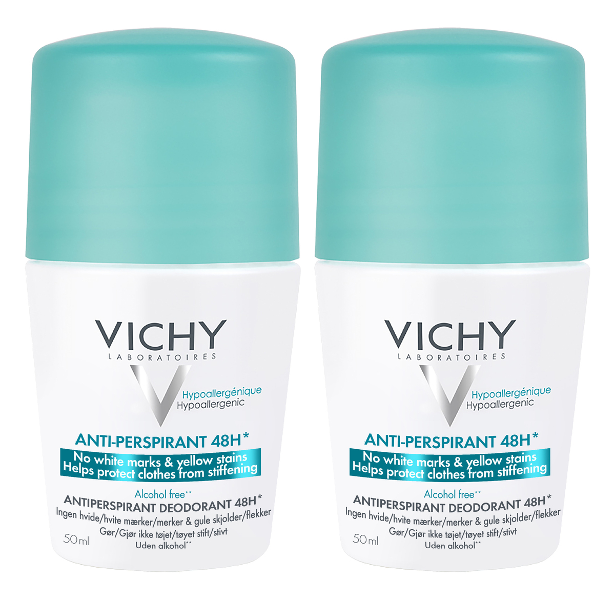 Kjøp Vichy Anti-Stain Antiperspirant Deodorant Roll-On 48h | Med24.no