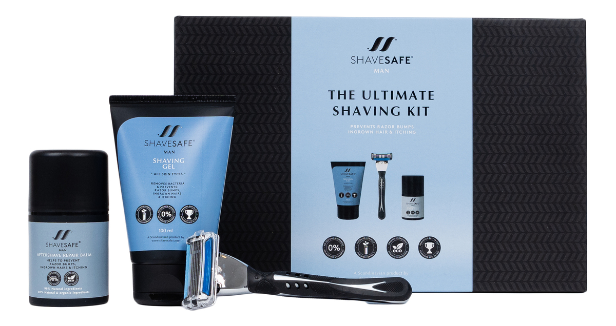 ShaveSafe The Ultimate Shaving Kit Man | Med24.no