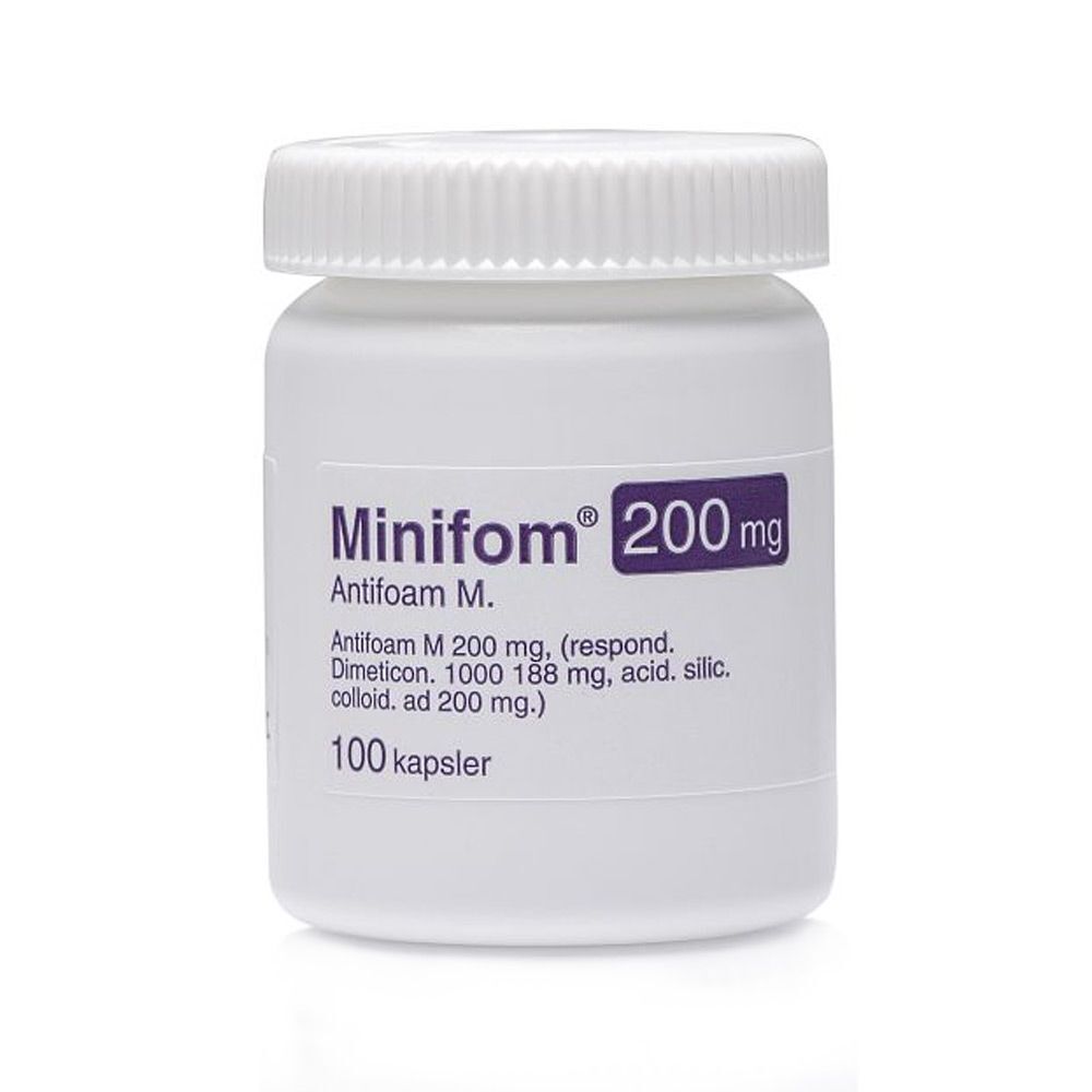 Kjøp Minifom 200 mg kapsler - 100 stk hos Med24.no