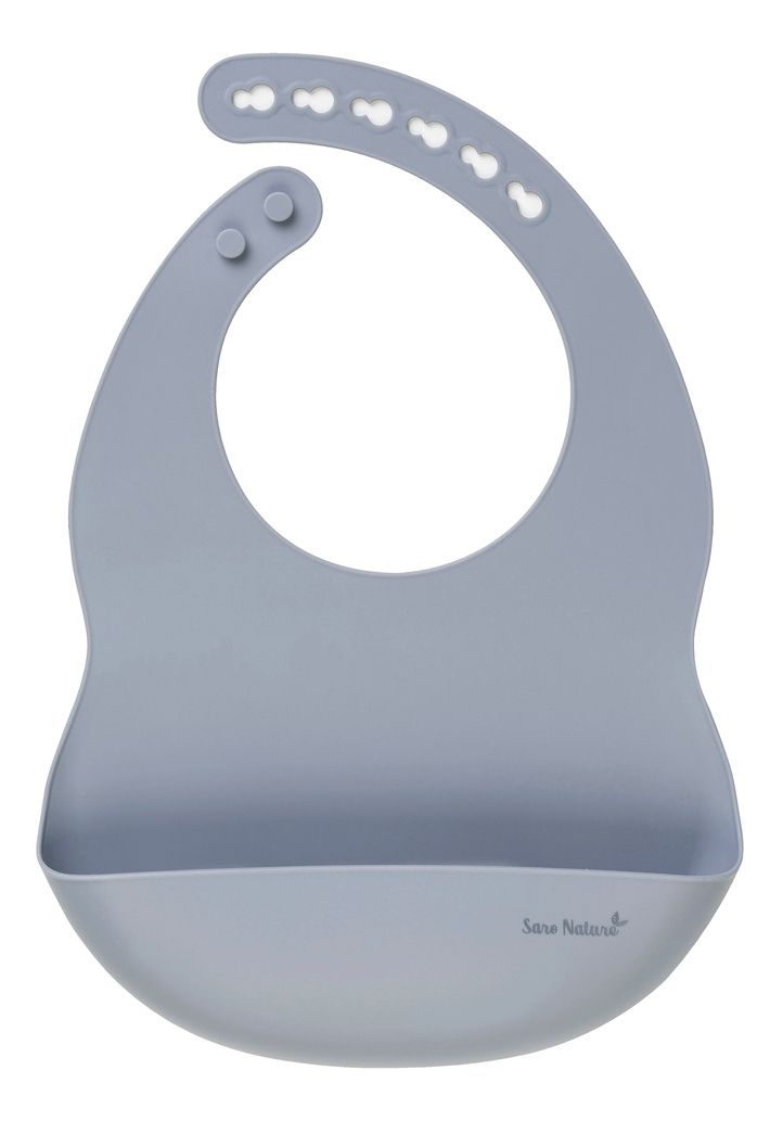 Kjøp SARO BABY Nordic Silicone Bib - Blue hos Med24.no