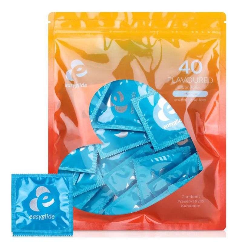 Kjøp EasyGlide Flavoured kondomer - 40 stk. billig hos Med24.no