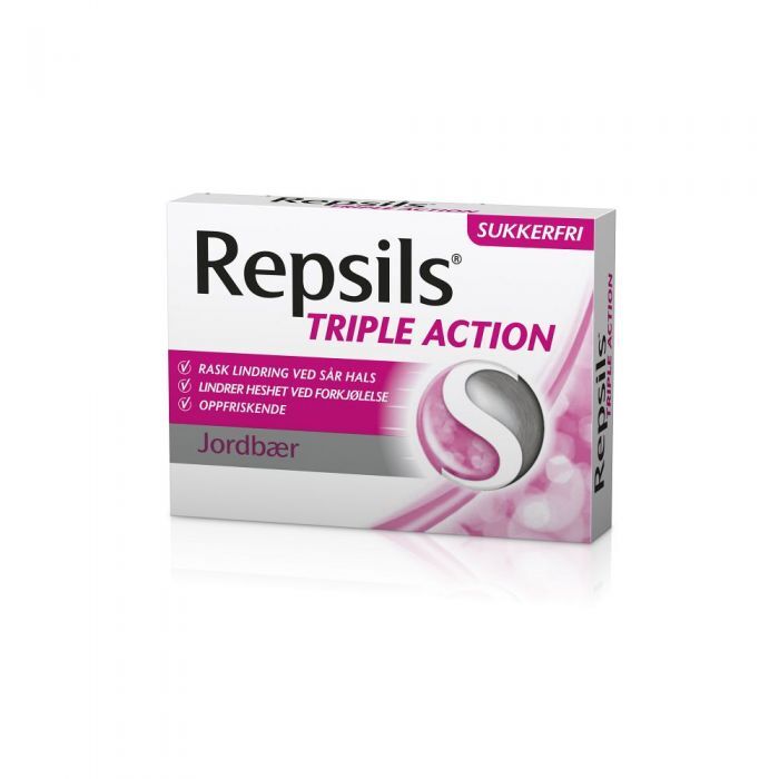 Repsils Trippel Action Jordbær | Med24.no