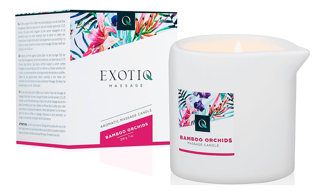 Exotiq Massage Candle Bamboo Orchids - 200 g. | Med24.no