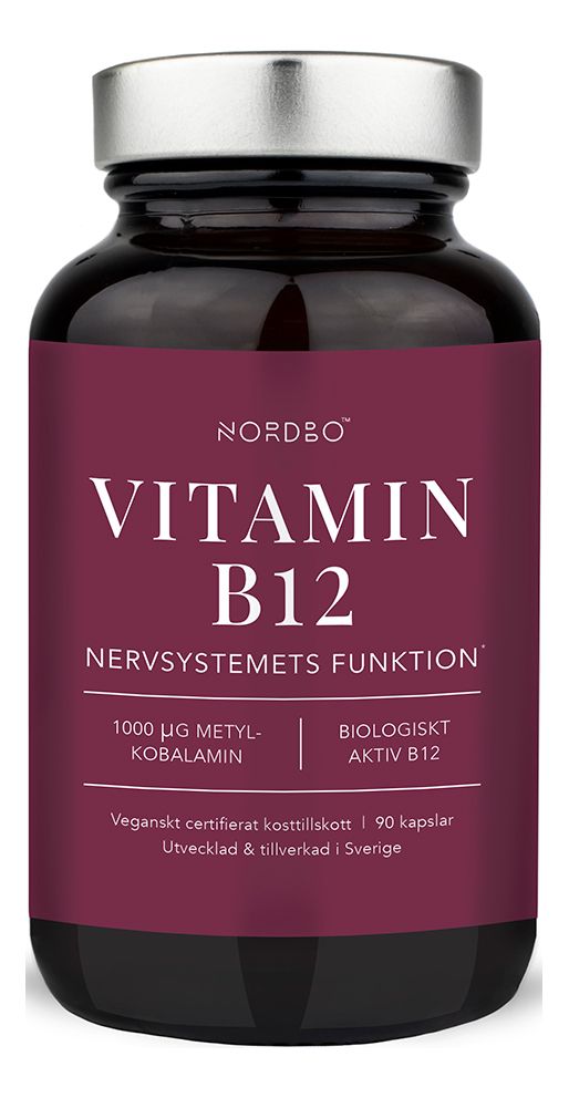 Kjøp NORDBO Vitamin B12 - 90 kapsler billig på Med24.no