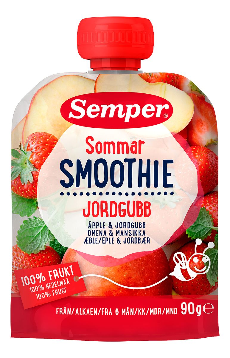 Kjøp Semper Summer Smoothie med eple og jordbær hos Med24.no