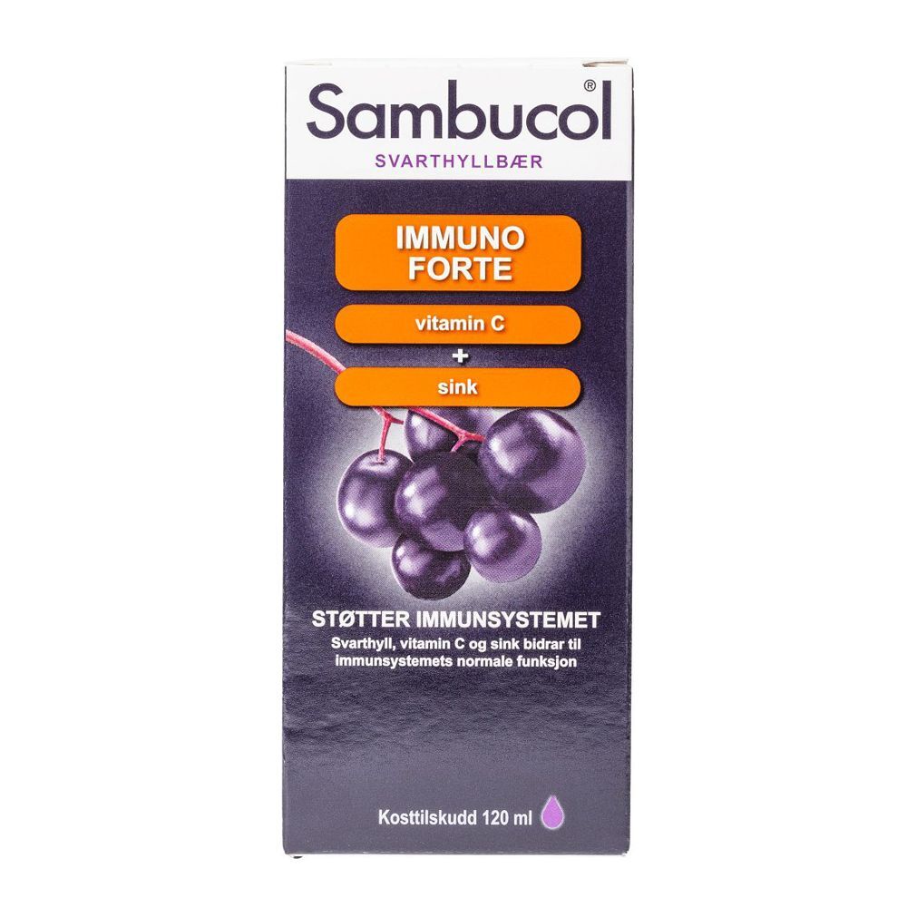 Kjøp Sambucol Immuno Forte mikstur - 120 ml hos Med24.no