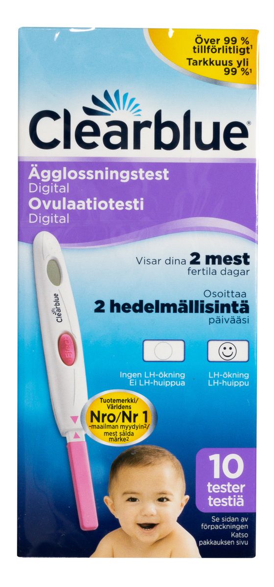 Clearblue Digital Eggløsningstest - 10 stk. | Med24.no