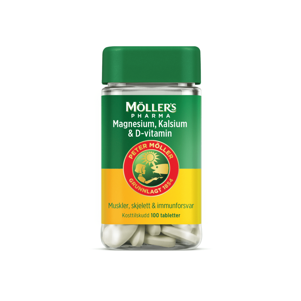 Møllers Pharma Magnesium, Kalsium&D-vitamin tabletter I Med24.no