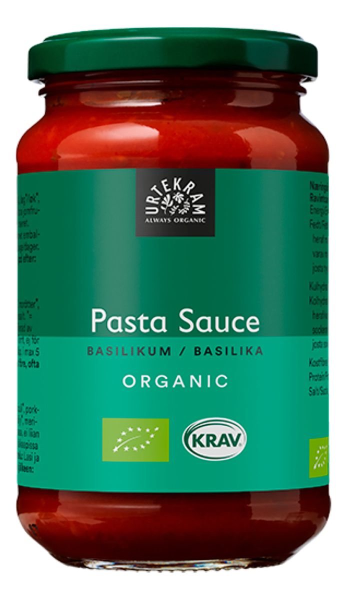 Kjøp Urtekram Pastasaus Basilikum Ø - 350 g. på Med24.no