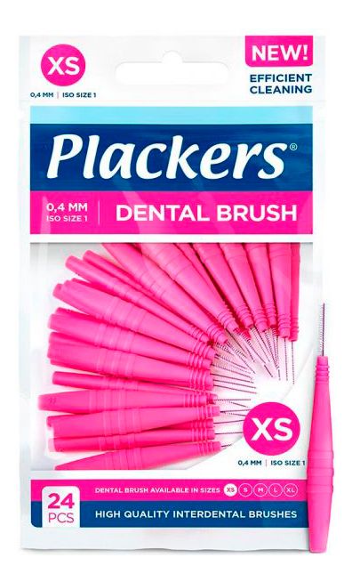 Plackers Dental Brush XS 0,4 mm - 24 stk. | Med24.no