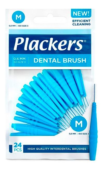 Plackers Dental Brush M 0,6 mm - 24 stk. | Med24.no