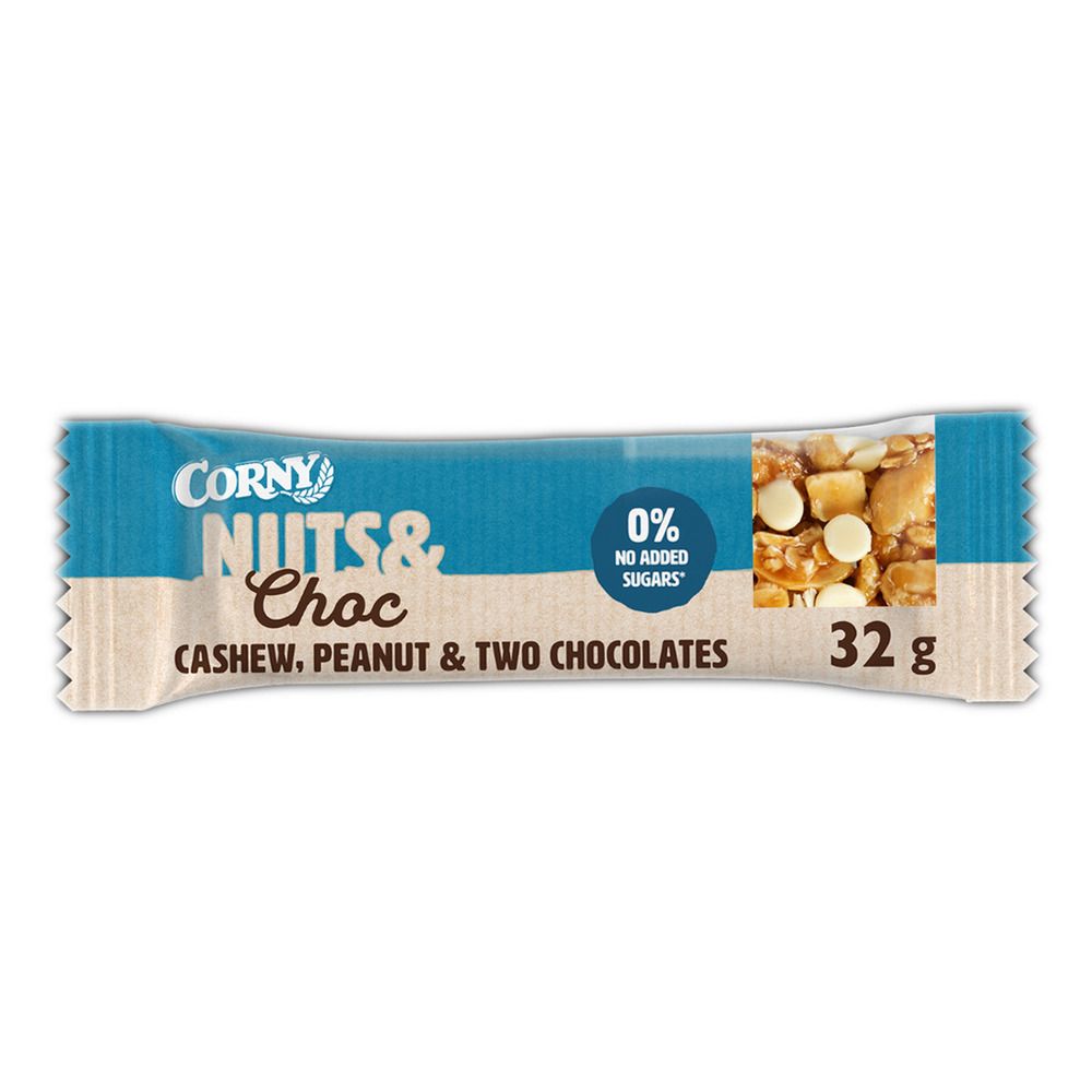 Corny Nuts & Choc Cashew, Peanuts og Choko - 32 g | Med24.no