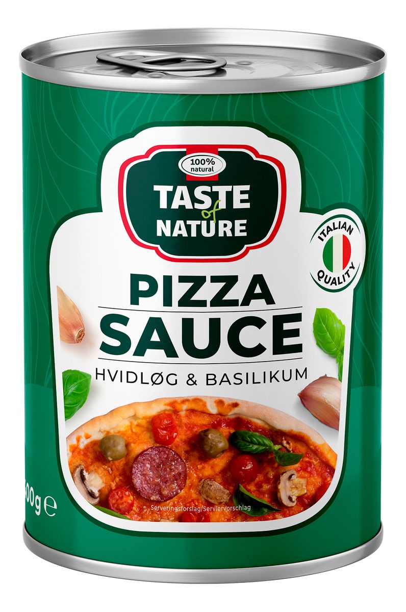 Kjøp Taste of Nature Pizzasaus med hvitløk og basilikum | Med24.no