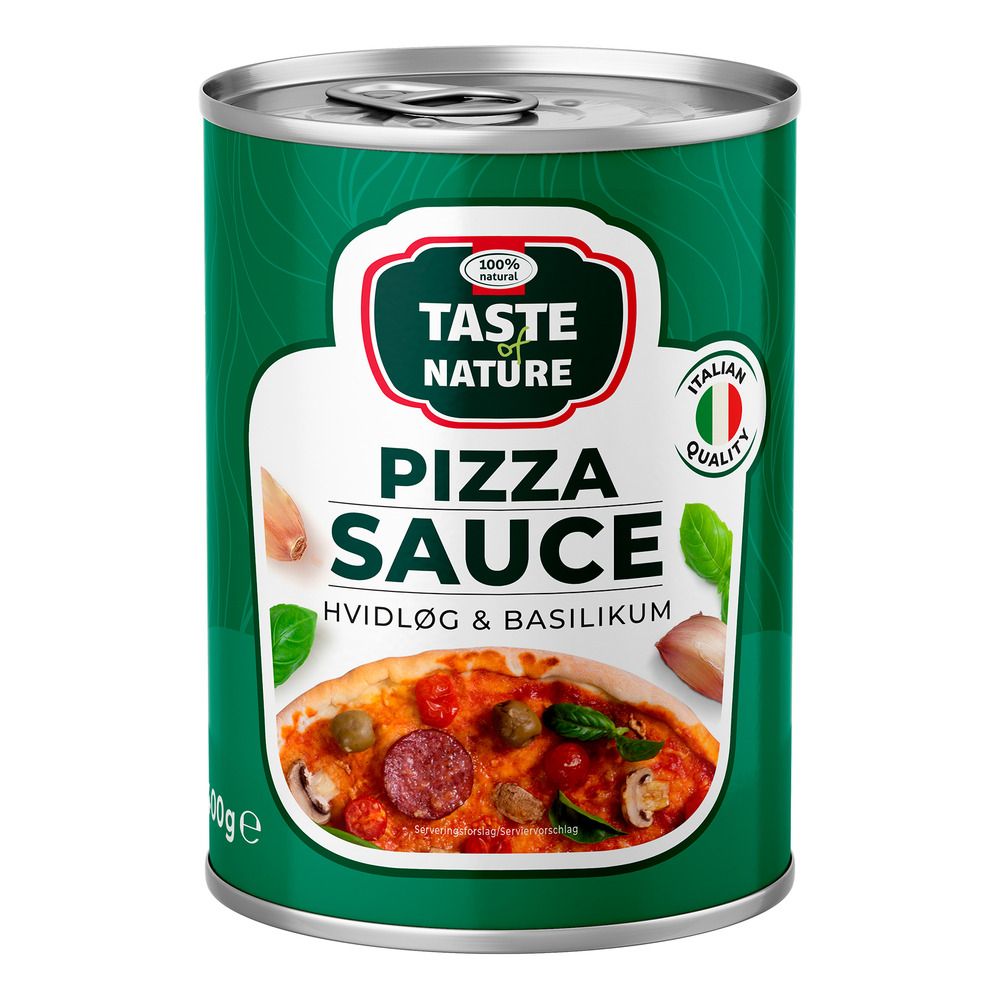 Kjøp Taste of Nature Pizzasaus med hvitløk og basilikum | Med24.no