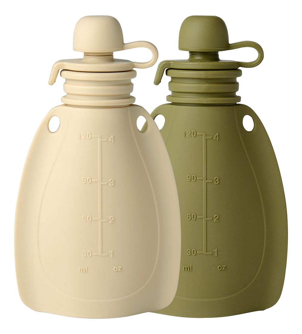 Kjøp Mininor Smoothieflaske Myk kanin/Mosegrønn 2 stk - 120 ml.
