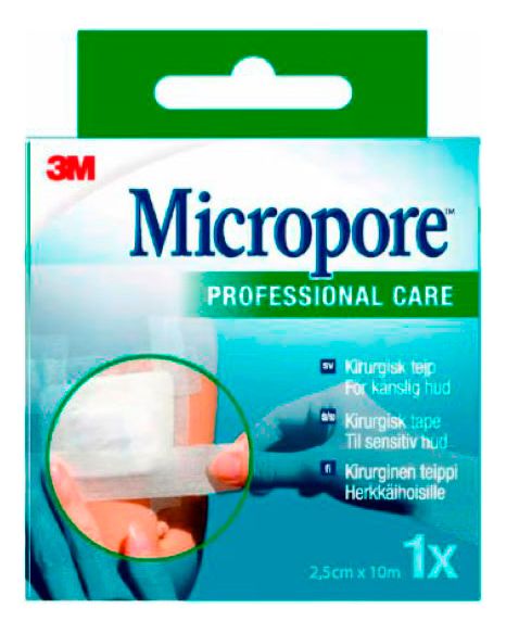 Kjøp Micropore 3M - 2,5 cm x 10m, hvit - 1 stk på Med24.no