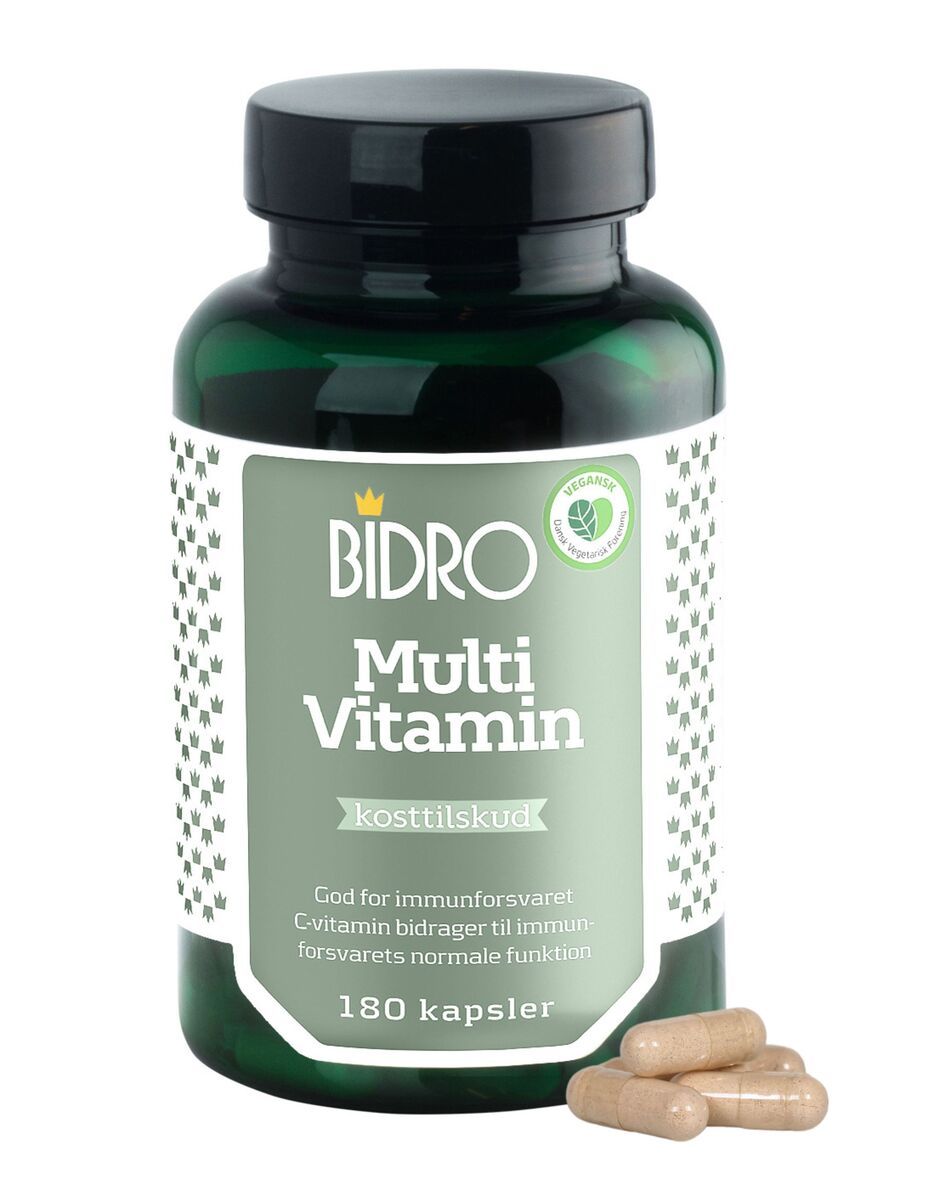 Kjøp Bidro Multi Vitamin - 180 kaps.billig hos Med24.no