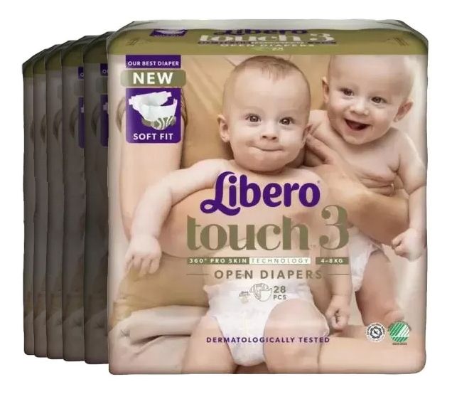 Libero Touch 3 åpen bleie - 6 x 28 stk. | Med24.no