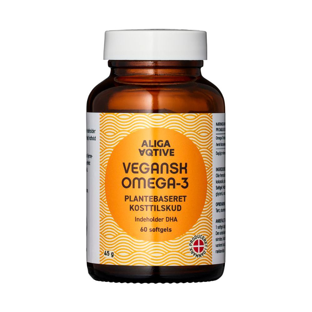 Kjøp Aliga Aqtive Vegan Omega-3 - 60 kapsler - hos Med24.no