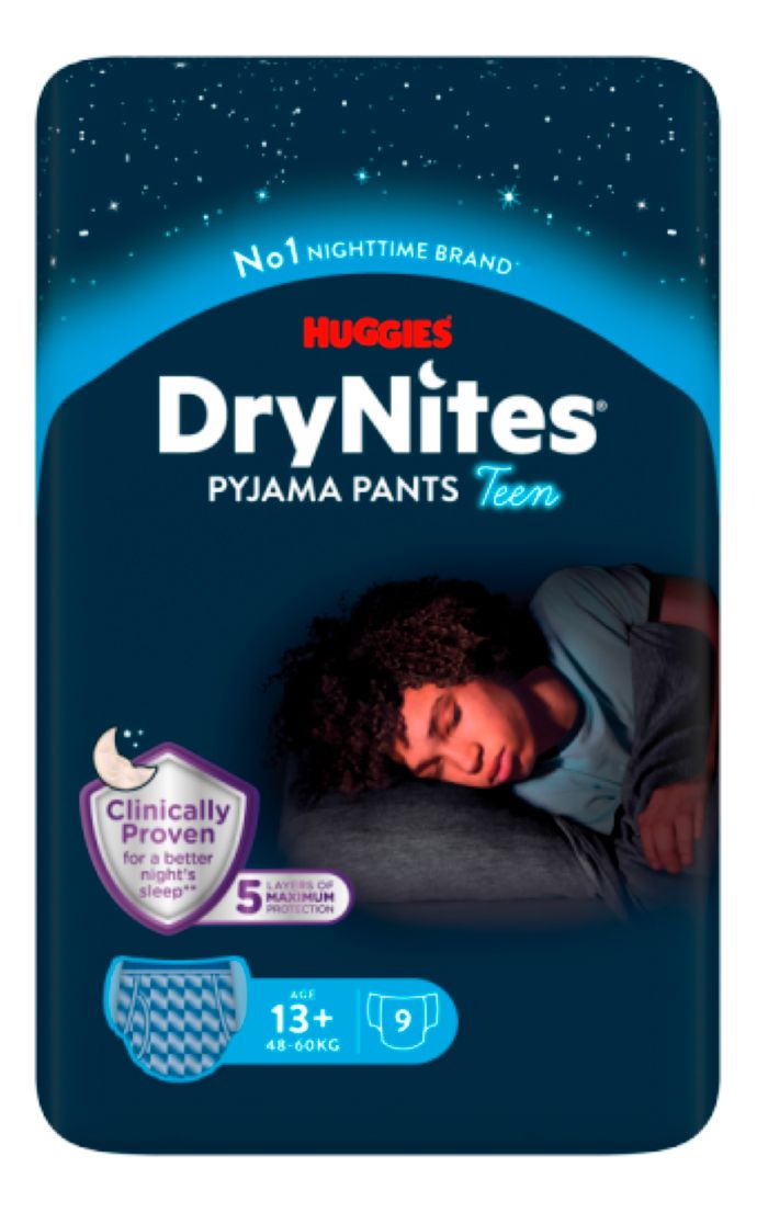 Kjøp Huggies DryNites Boy 13+ år - 9 stk. billig hos Med24.no