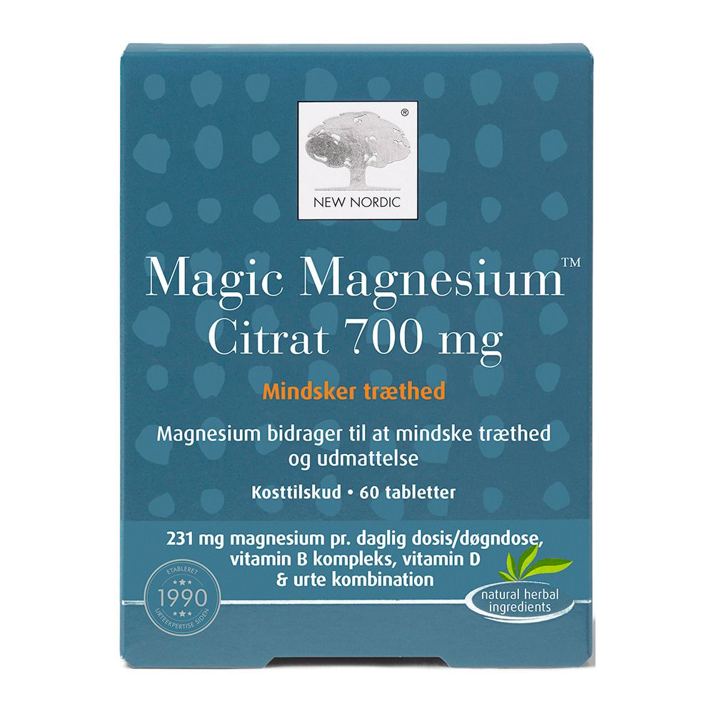 Kjøp New Nordic Magic Magnesium Citrate - 60 tabletter hos Med24.no
