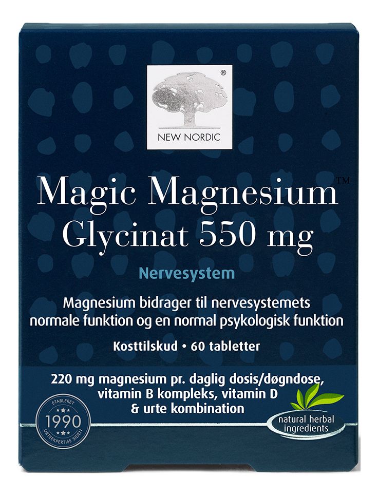 Kjøp New Nordic Magic Magnesium Glycinate - 60 tabletter hos Med24.no
