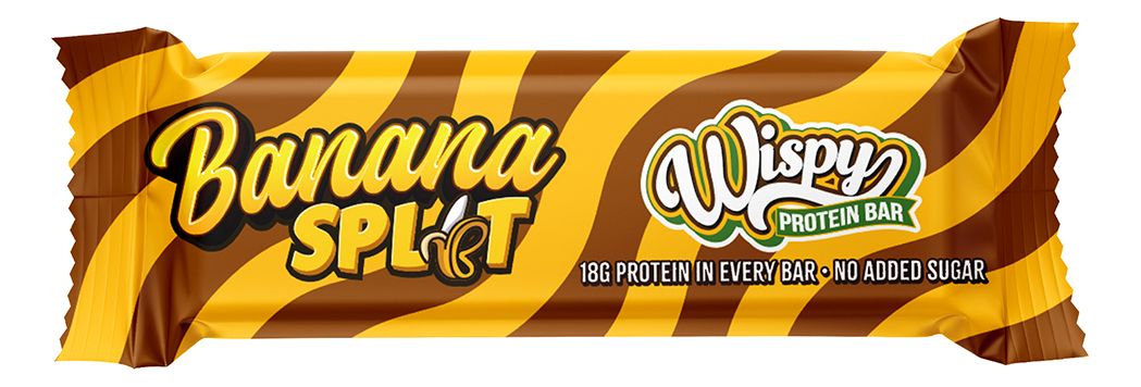 Kjøp Wispy Protein Bar Banana Split billig hos Med24.no