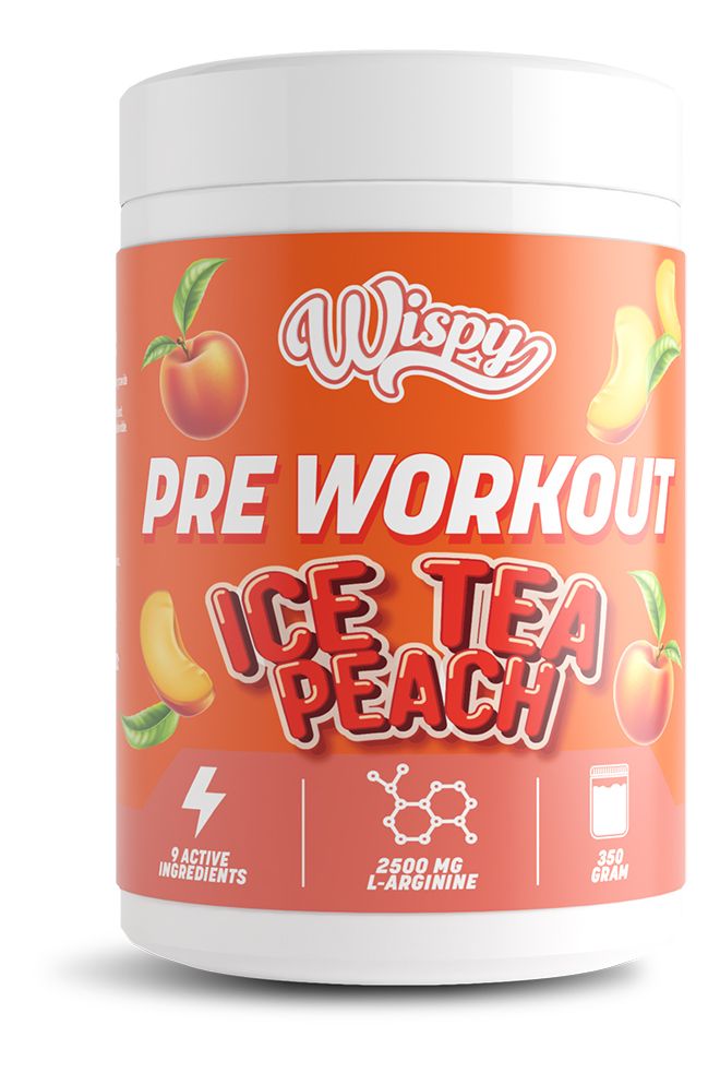 Kjøp Wispy Pre Workout Ice Tea Peach - 350 g. | Med24.no