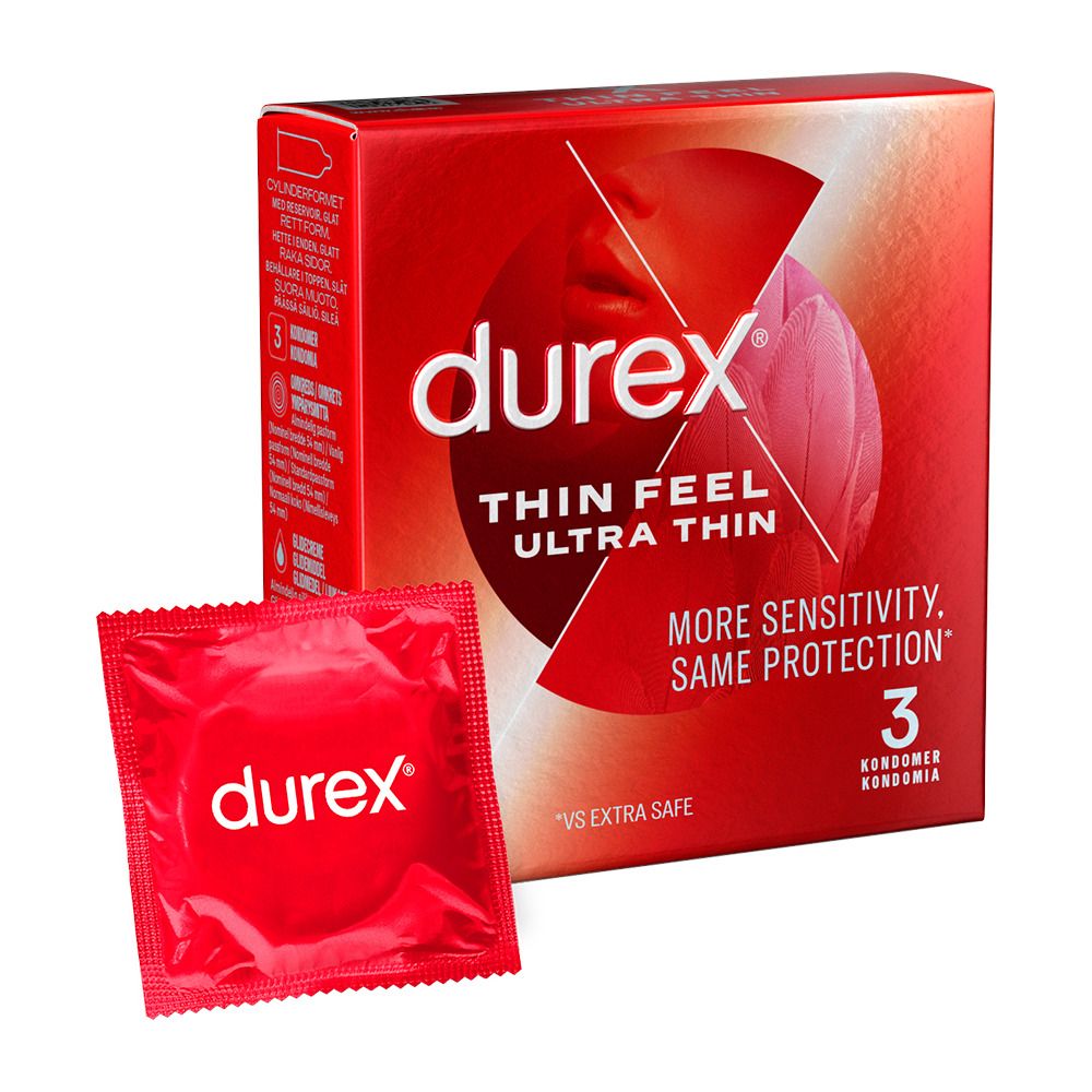Kjøp Durex Feel Ultra Thin kondomer - 3 stk. på Med24.no