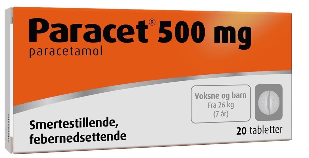 Kjøp Paracet 500 mg tabletter - 20 tabletter hos Med24.no