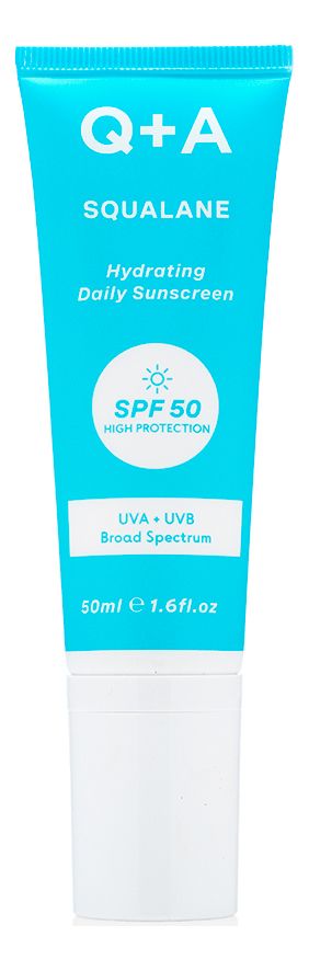 Kjøp Q+A Squalane Hydrating Face Sunscreen SPF 50 billig på Med24.no