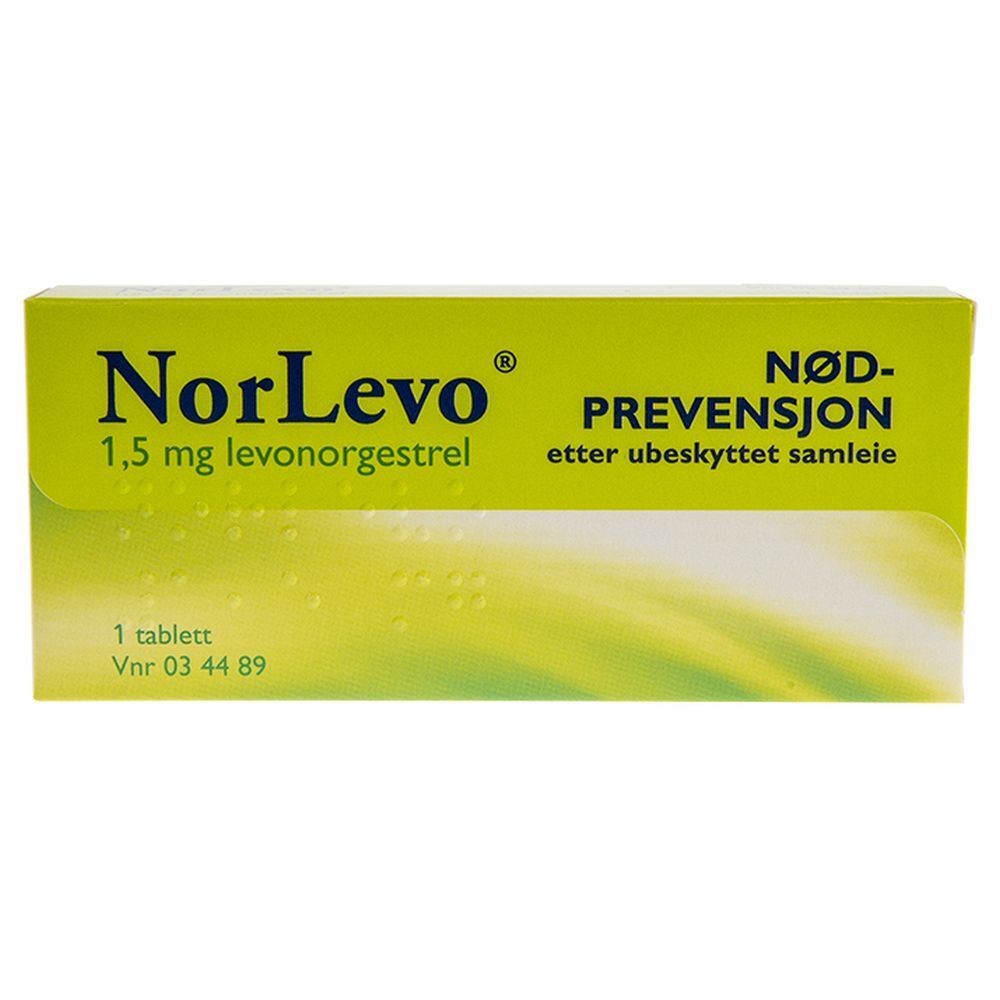 Kjøp Norlevo tablett 1,5 mg - 1 tabl. hos Med24.no