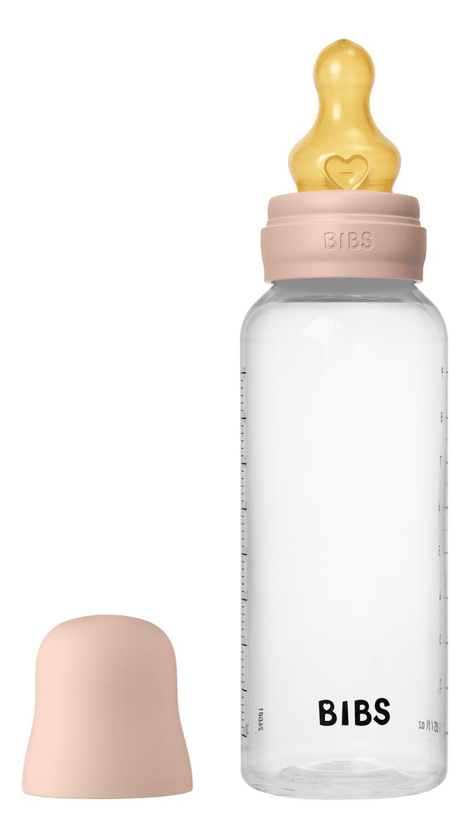 Kjøp BIBS Babyflaske Rund Latex 270 ml Slow Flow Blush hos Med24.no