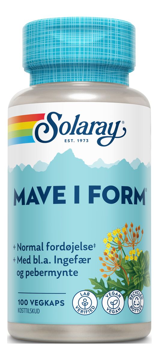 Kjøp Solaray Mage i Form - 100 kapsler på Med24.no