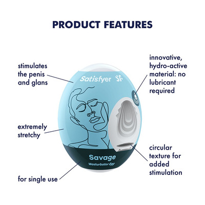 Satisfyer Masturbator Onani Egg - Savage | Med24.no