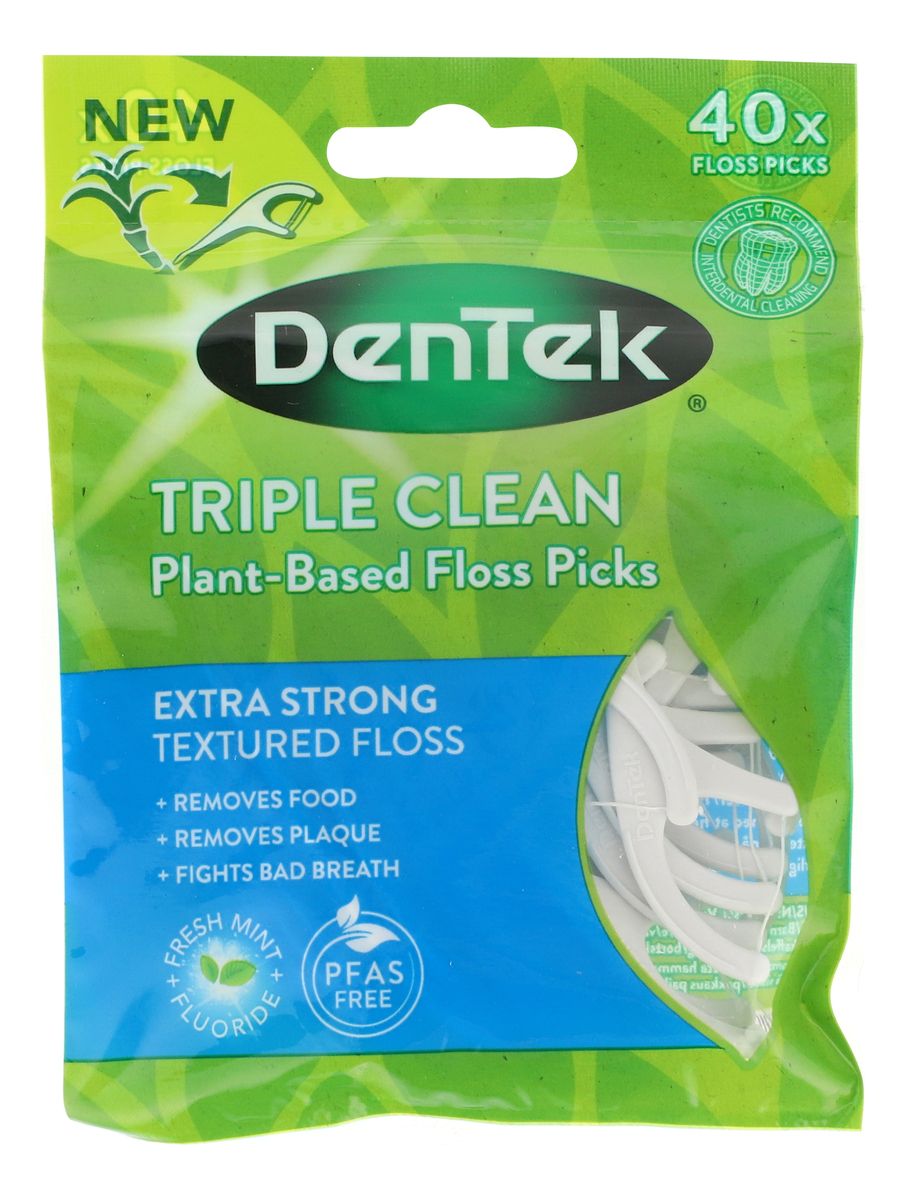 Kjøp DenTek ECO Triple Clean Flosser - 40 stk. billig på Med24.no