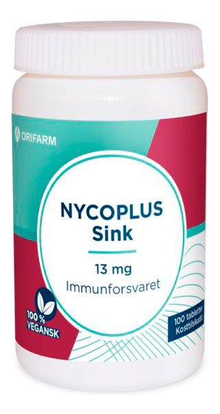 Kjøp Nycoplus Sink tabletter 13 mg - 100 stk. hos Med24.no