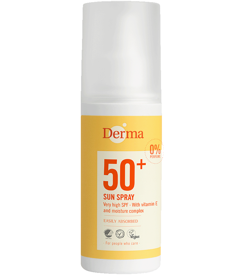 Kjøp Derma Sun Solspray SPF50+ - 150 ml. billig hos Med24.no