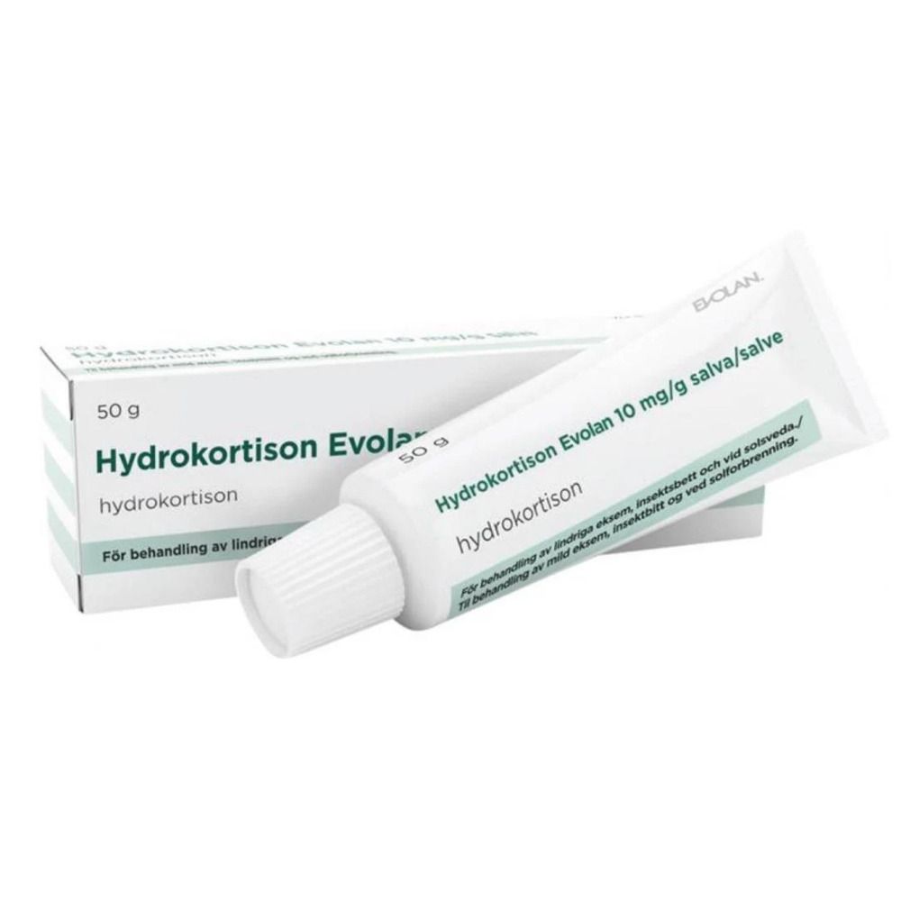 Kjøp Hydrokortison Evolan salve 10mg - 50 g hos Med24.no