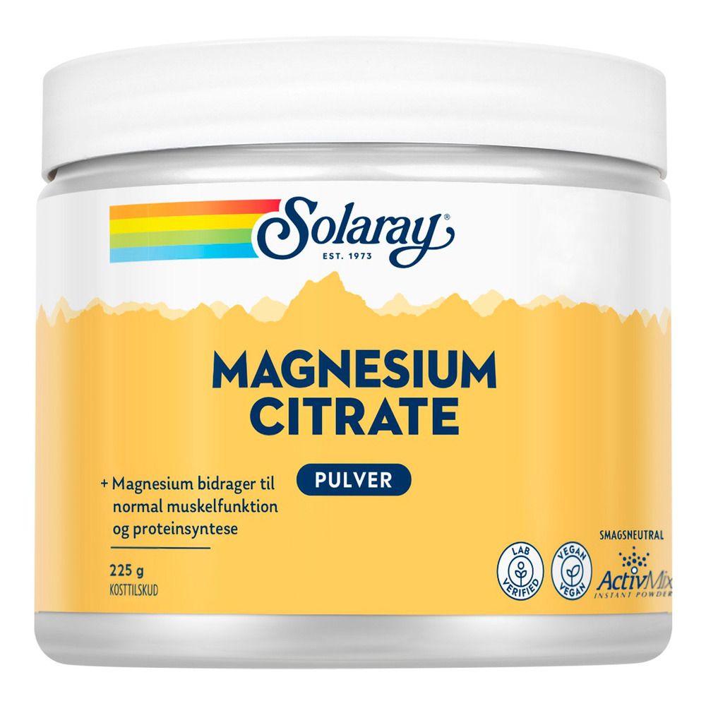 Kjøp Solaray Magnesium Citrate - 225 g. hos Med24.no