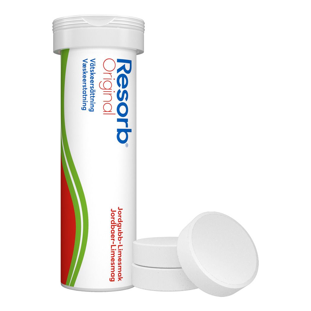 Kjøp Resorb Original Jordbær-Lime - 2 x 10 brusetabletter | Med24.no