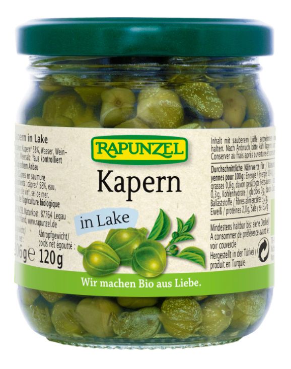 Kjøp Rapunzel Kapers i saltlake Ø - 206 g. hos Med24.no