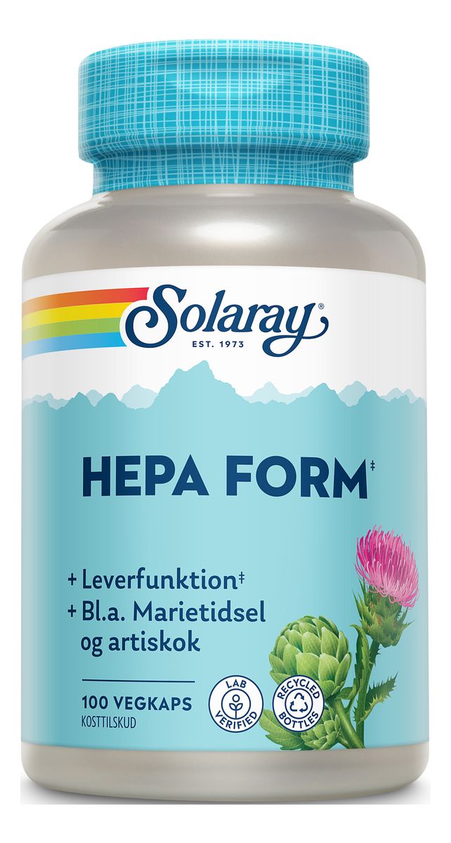 Kjøp Solaray Hepa Form - 100 kaps. hos Med24.no