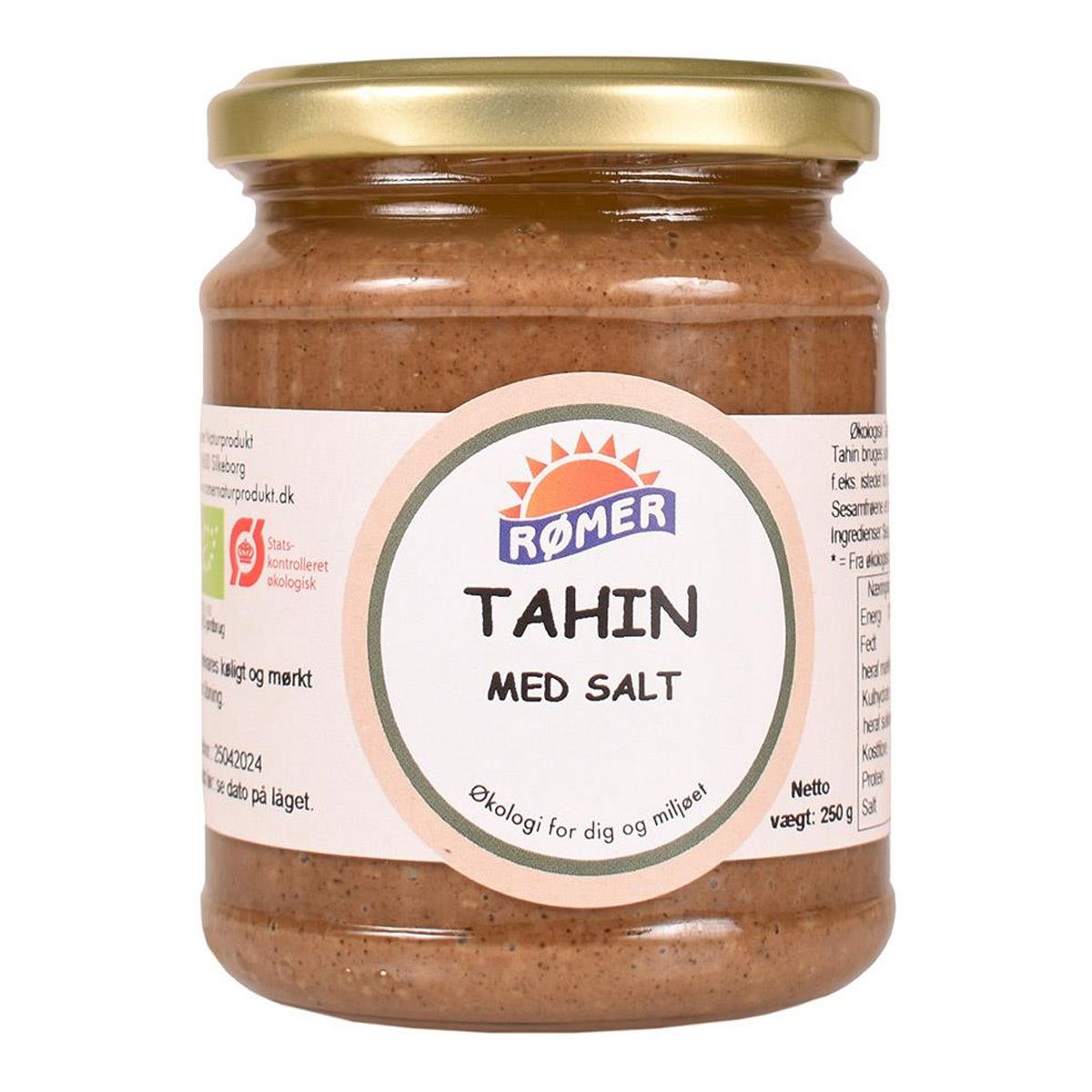 Rømer Tahin m/salt Økologisk - 250 gram | Med24.no