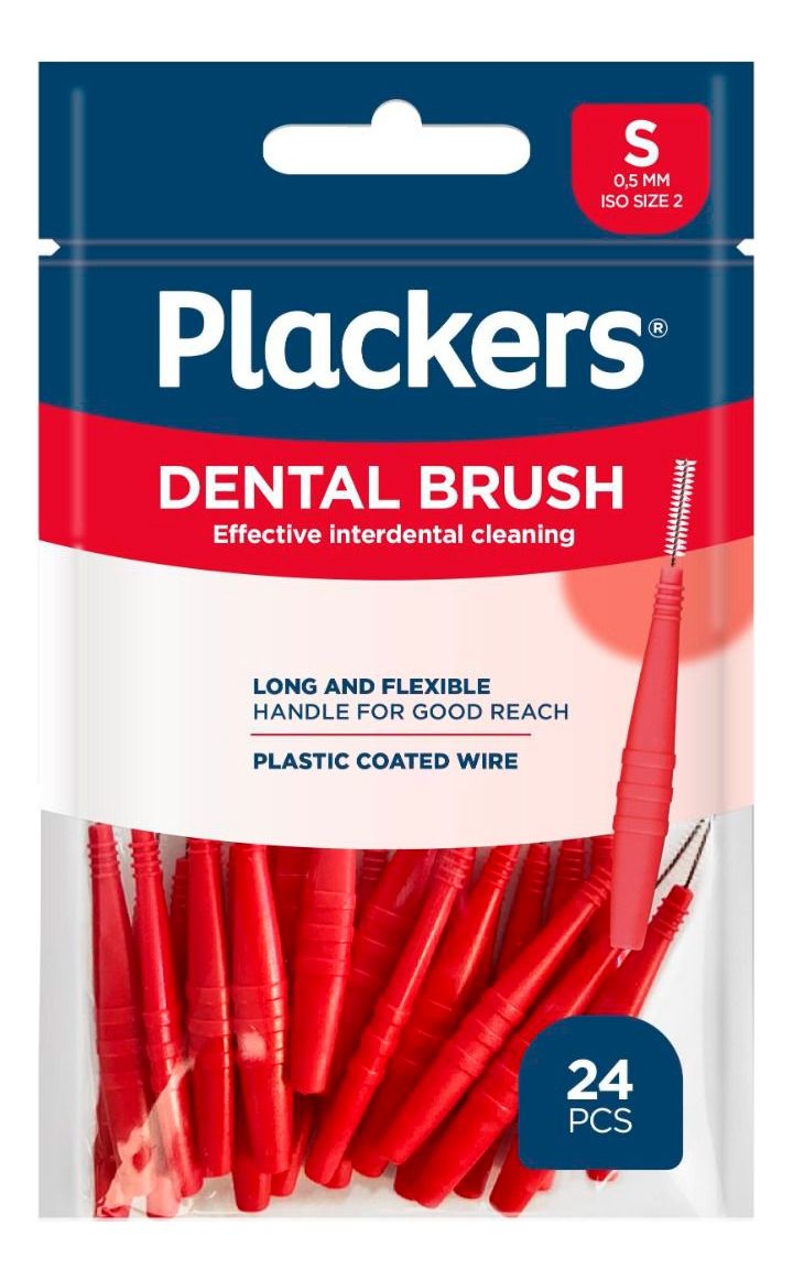 Plackers Dental Brush S 0,5 mm - 24 stk. | Med24.no